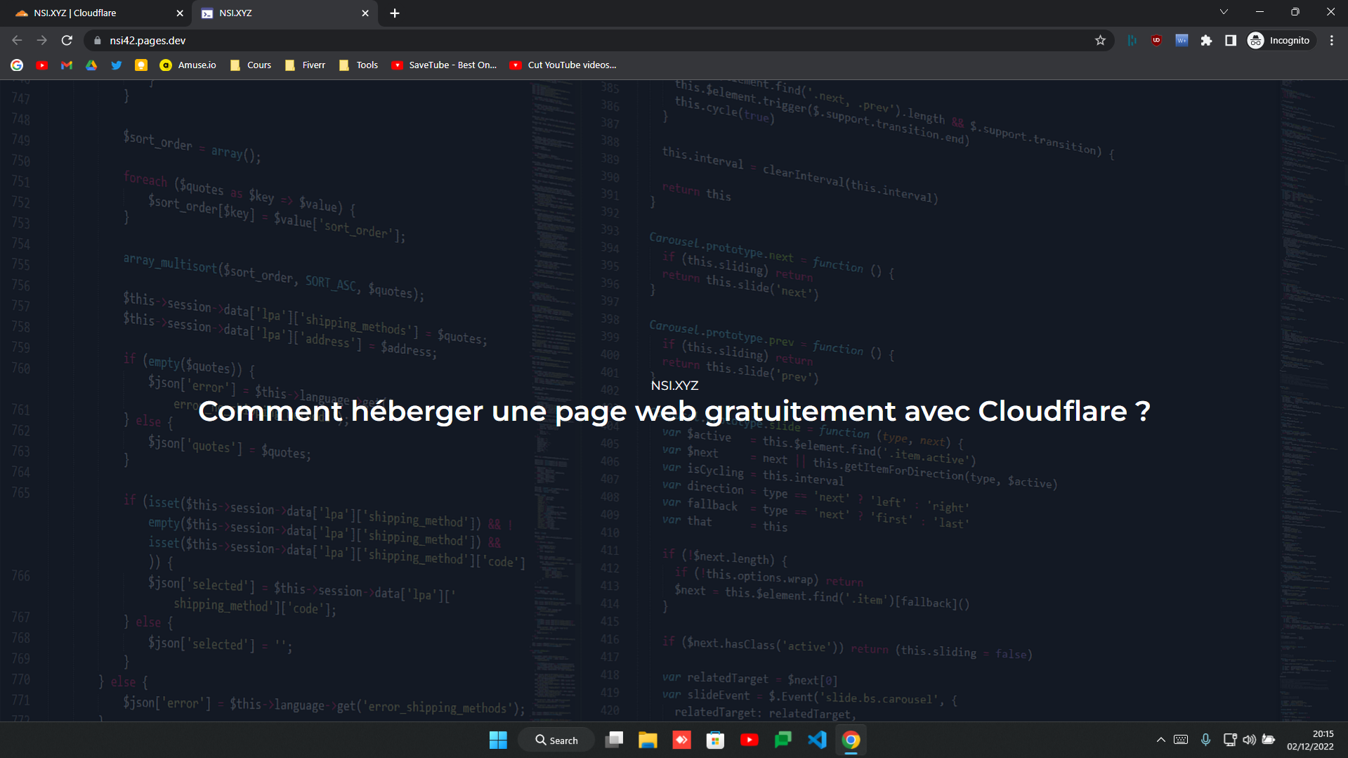 Comment héberger une page web gratuitement avec Cloudflare ? – nsi.xyz
